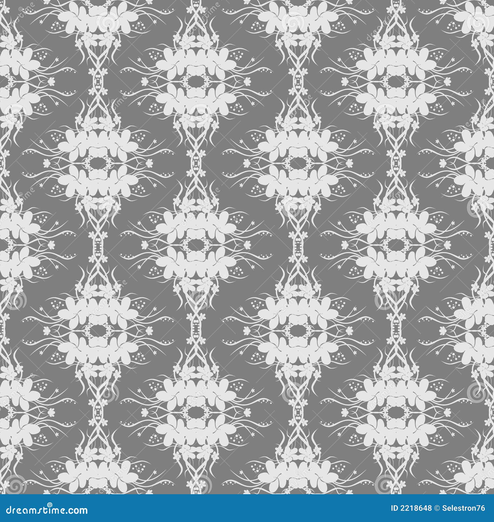 Gray flower wallpaper stock vector. Illustration of vintage - 2218648