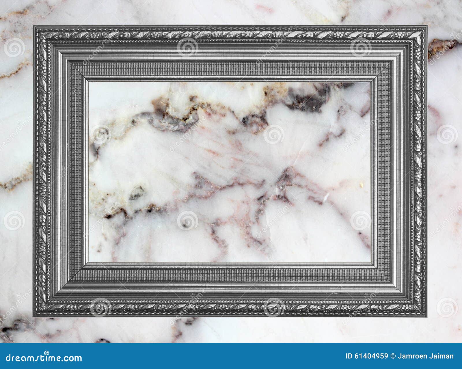Gray Frame Vintage Photo Frame on Marble Stone Wall Background Stock ...