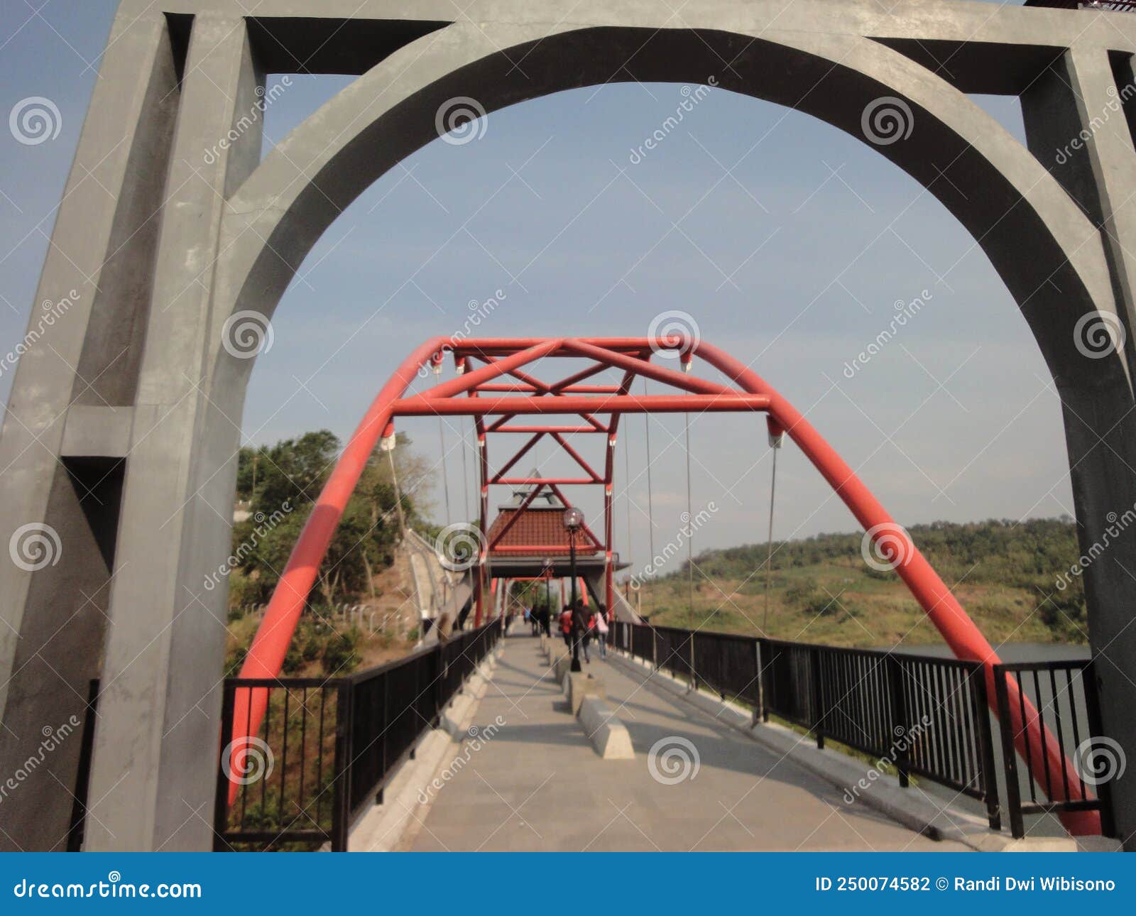 Gray Gate in Front of the Bridge Stock Photo - Image of highway ...