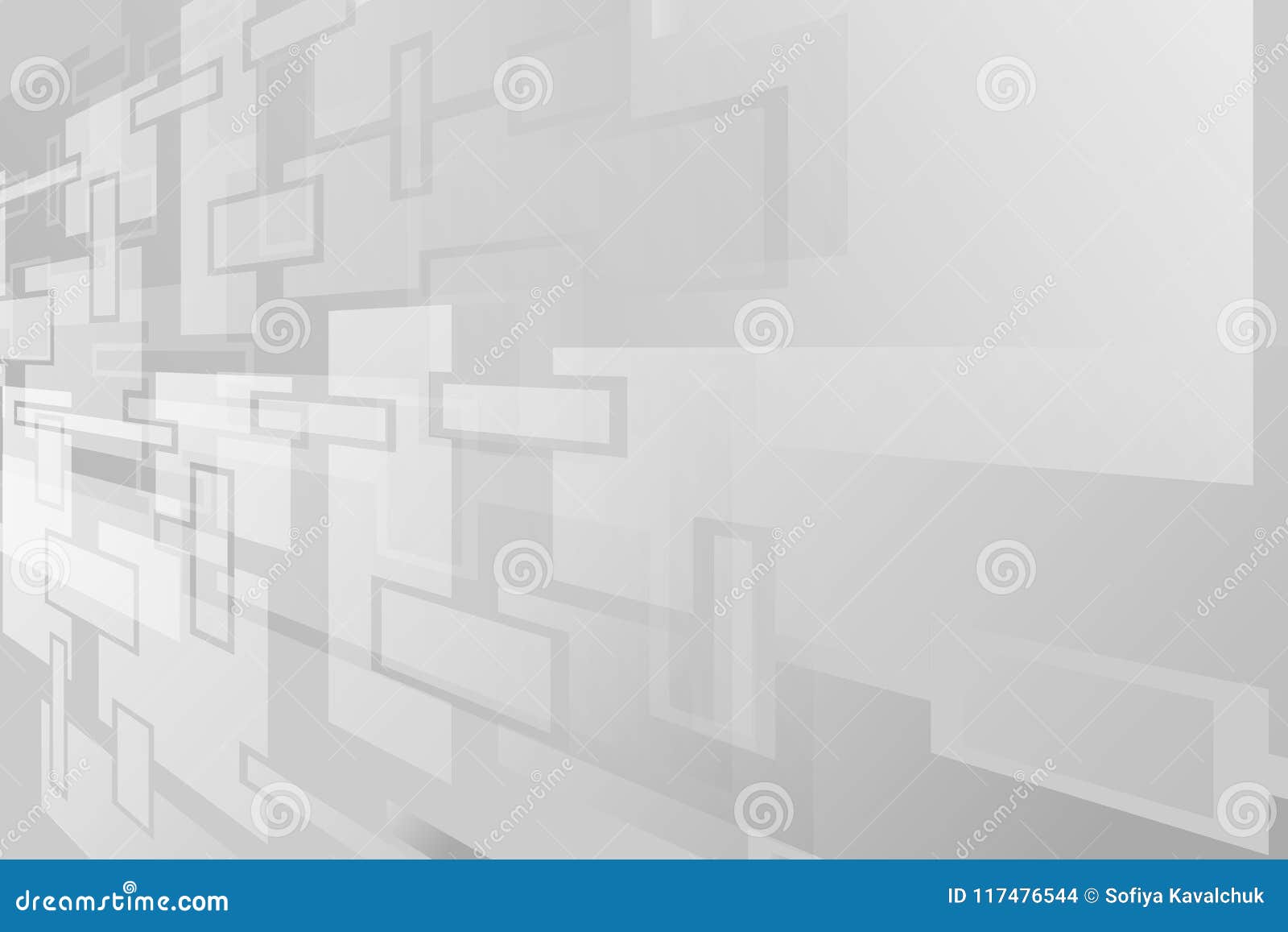 Gray Geometric Background with Squares in Perspective Stock Vector ...
