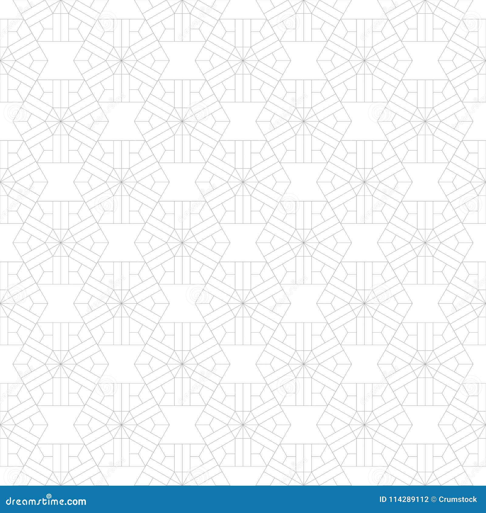 Gray Geometric Design on White Background. Seamless Pattern Stock ...