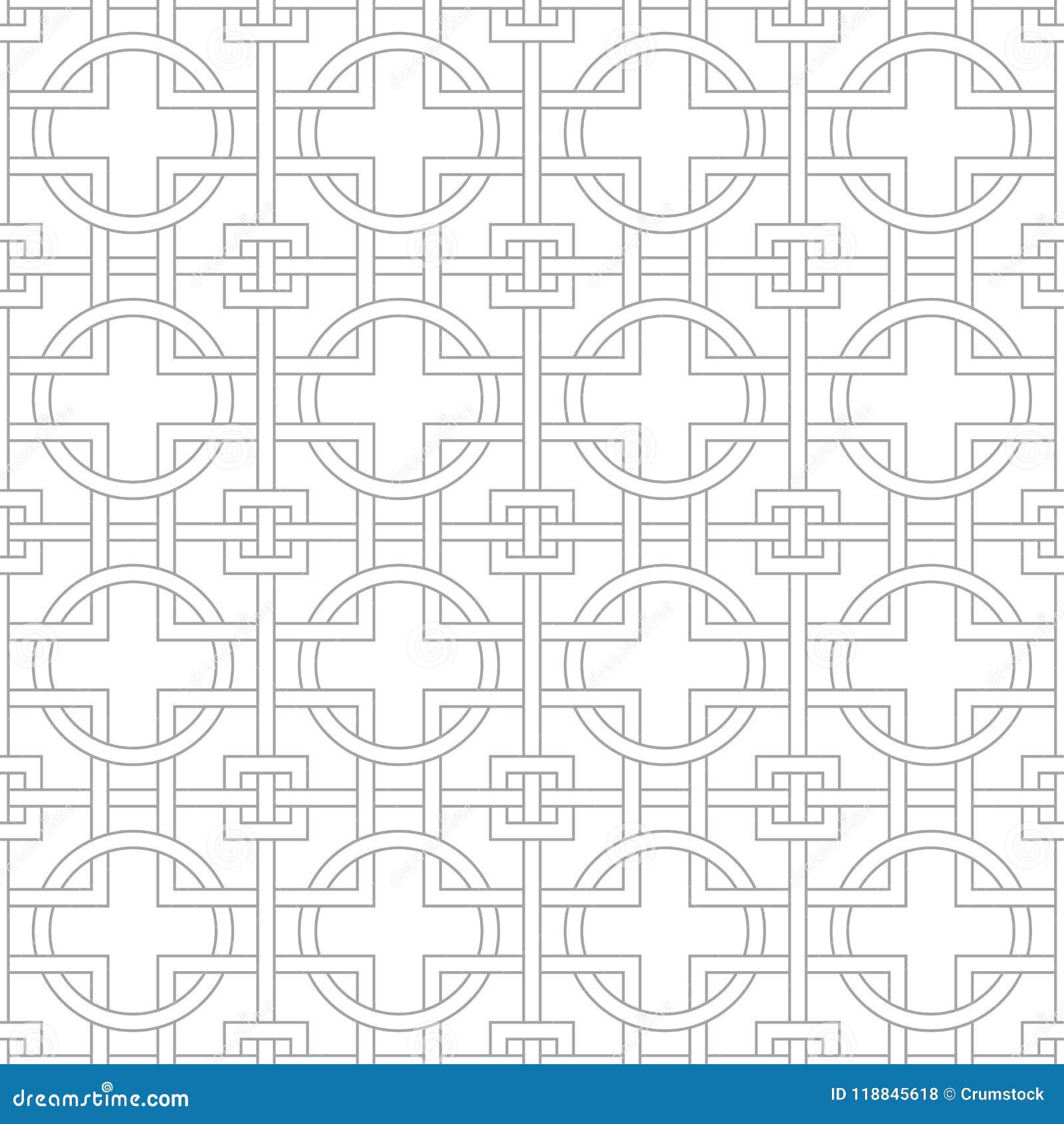 Gray Geometric Design on White Background. Seamless Pattern Stock ...