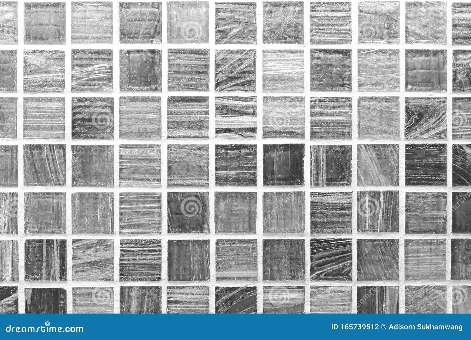 Gray Glass Mosaic Background in Interior Decoration Stock Photo - Image ...