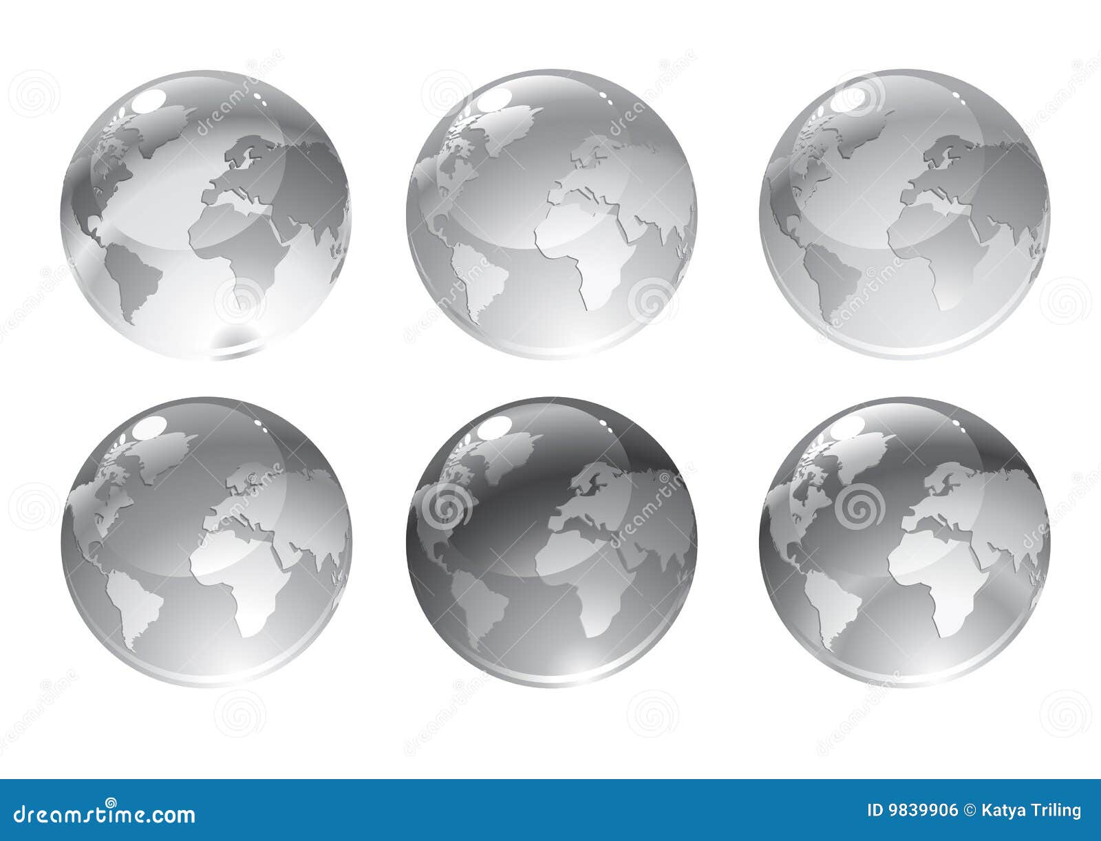 Gray globe icons stock vector. Illustration of element - 9839906