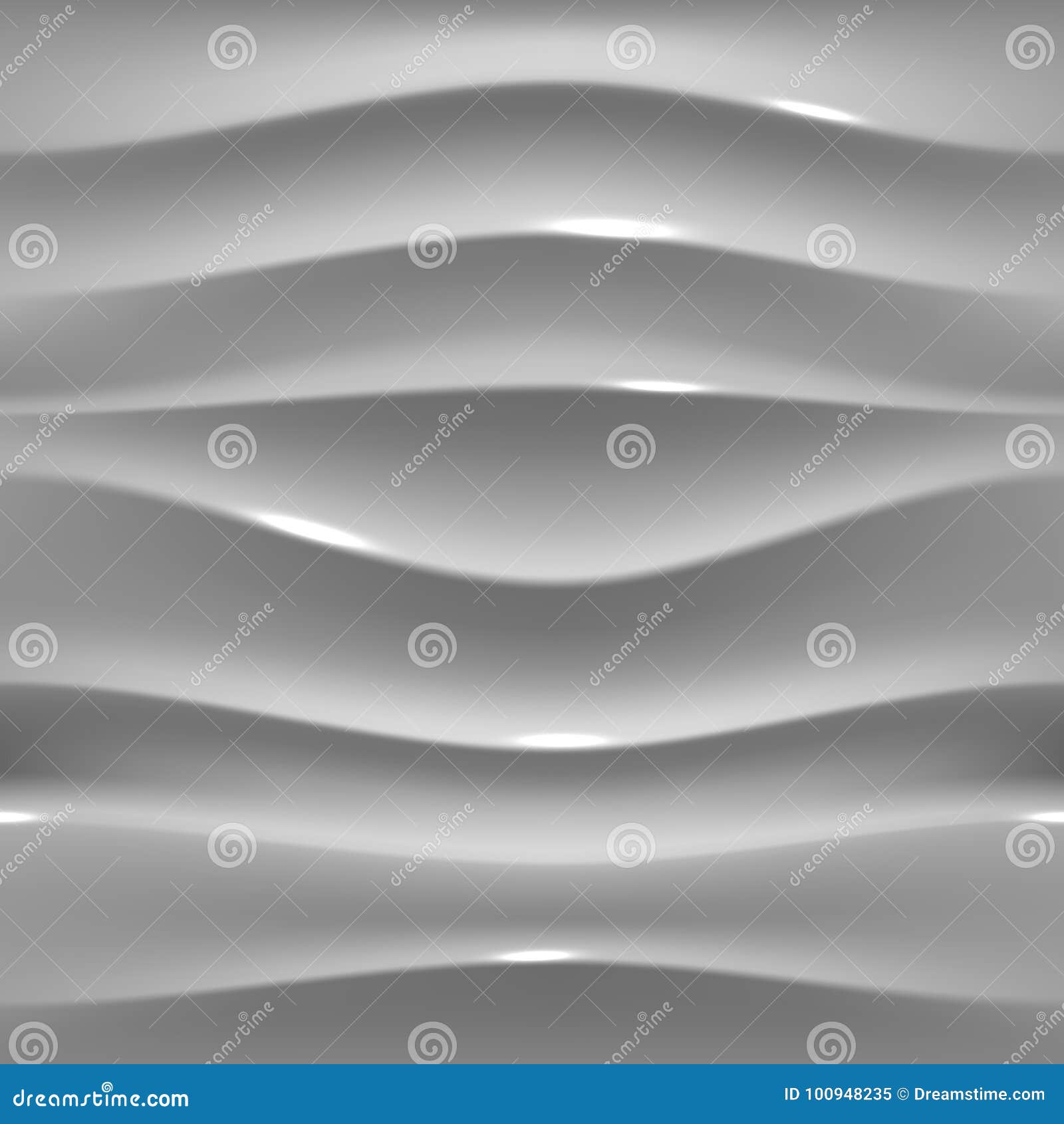 Gray Glossy Seamless Texture. Wavy Background. Stock Vector ...