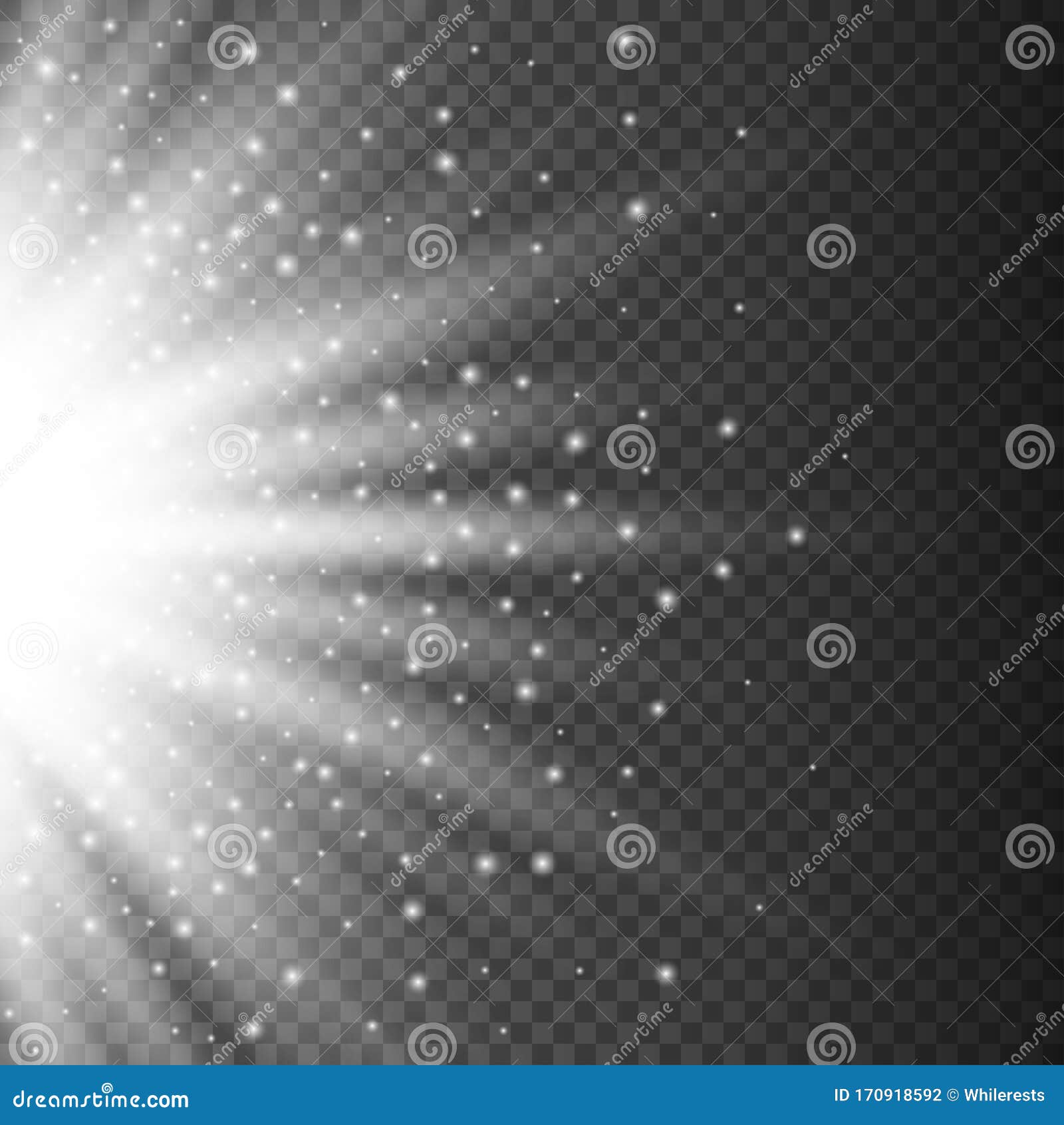 Gray Glowing Half Light Burst Explosion on Transparent Background ...