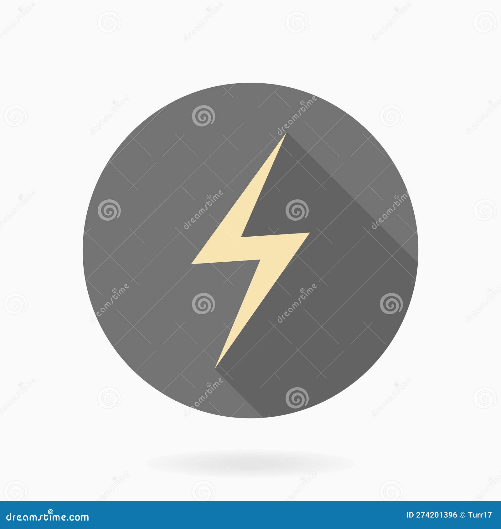 Modern Vector Icon with Lightning in the Circle Stock Vector ...