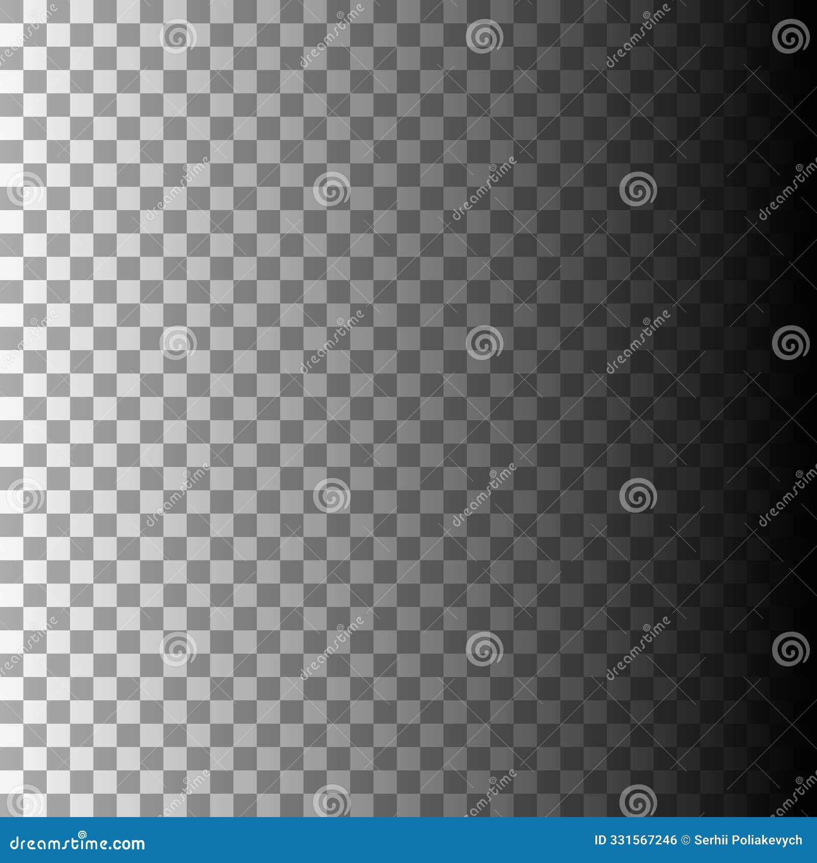 Gray Gradient Checkerboard. Fading Left Lighting. Transparent Square ...