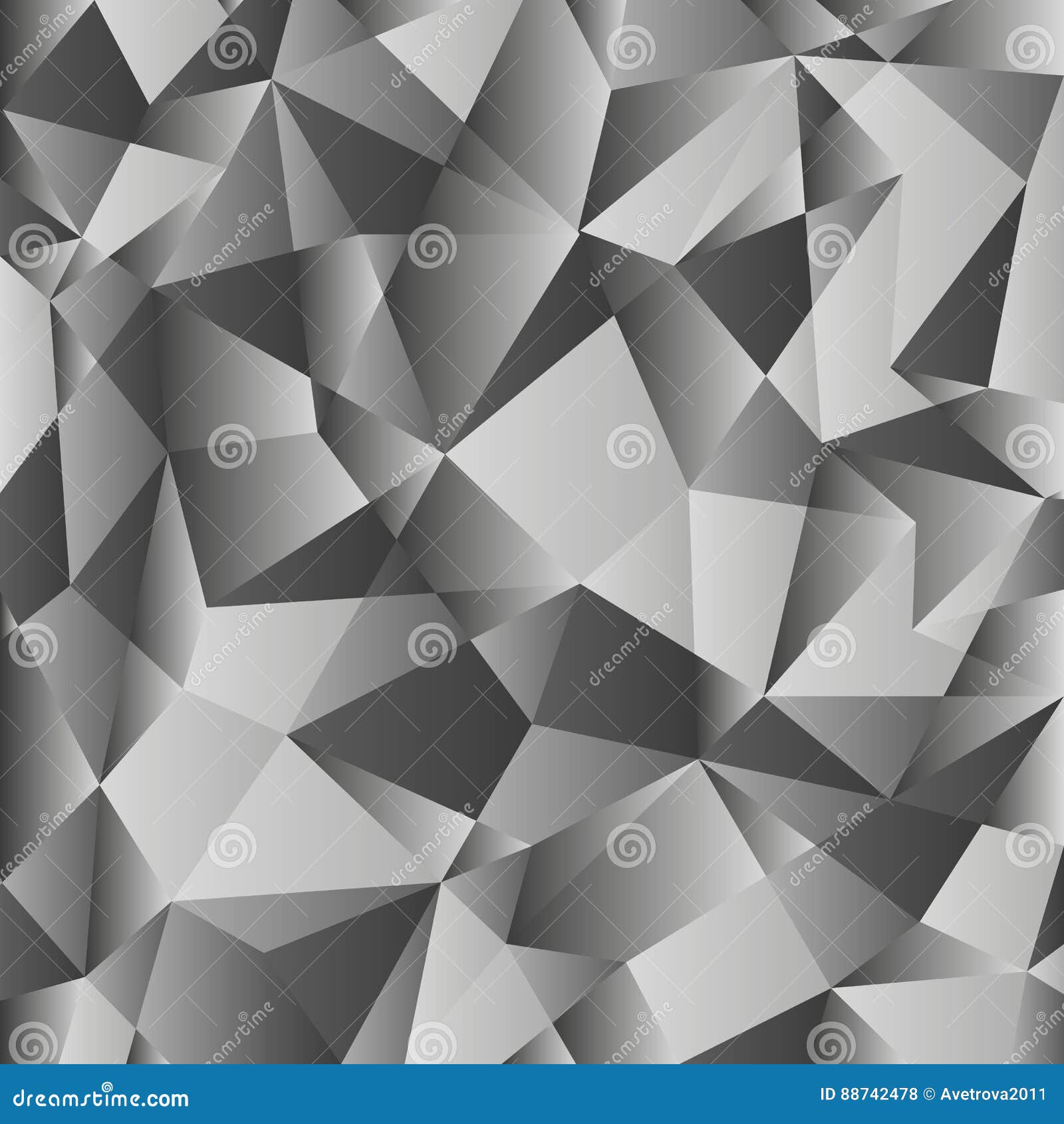 Gray Gradient Low Poly Background. Geometric Polygonal Pattern. Vector ...