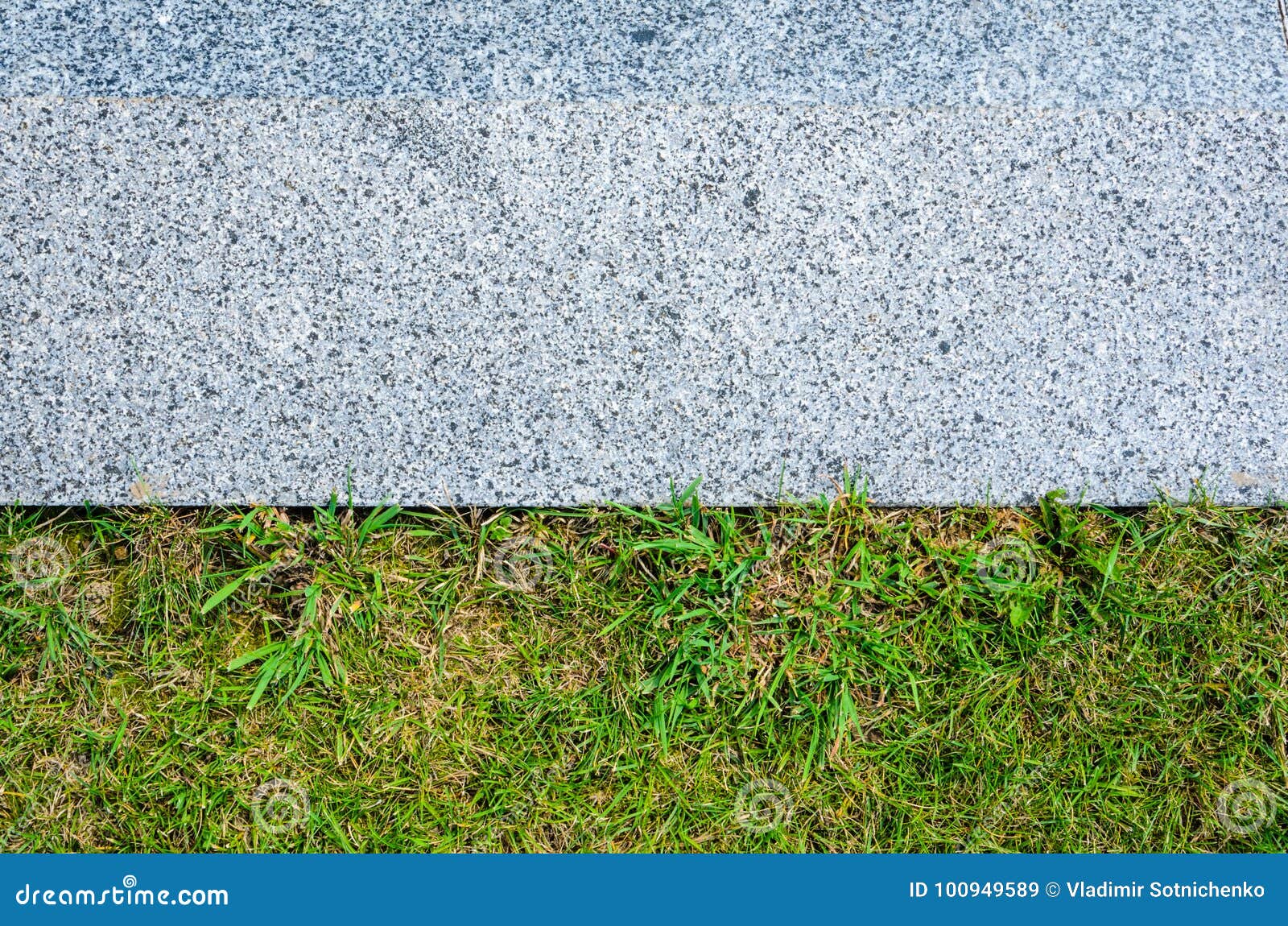 Gray Granite Pavement and Grass Lawn Texture Stock Image - Image of ...