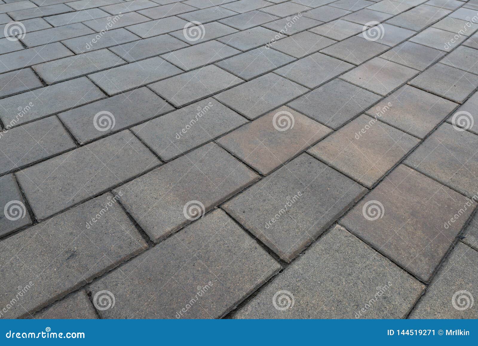 Gray Granite. Rectangular Pavement Slab. Perspective View. Stock Image ...