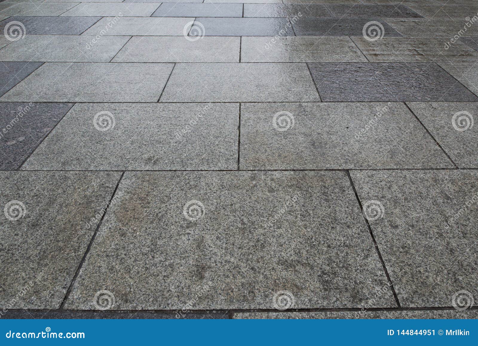 Gray Granite. Rectangular Pavement Slab. Perspective View. Stock Image ...