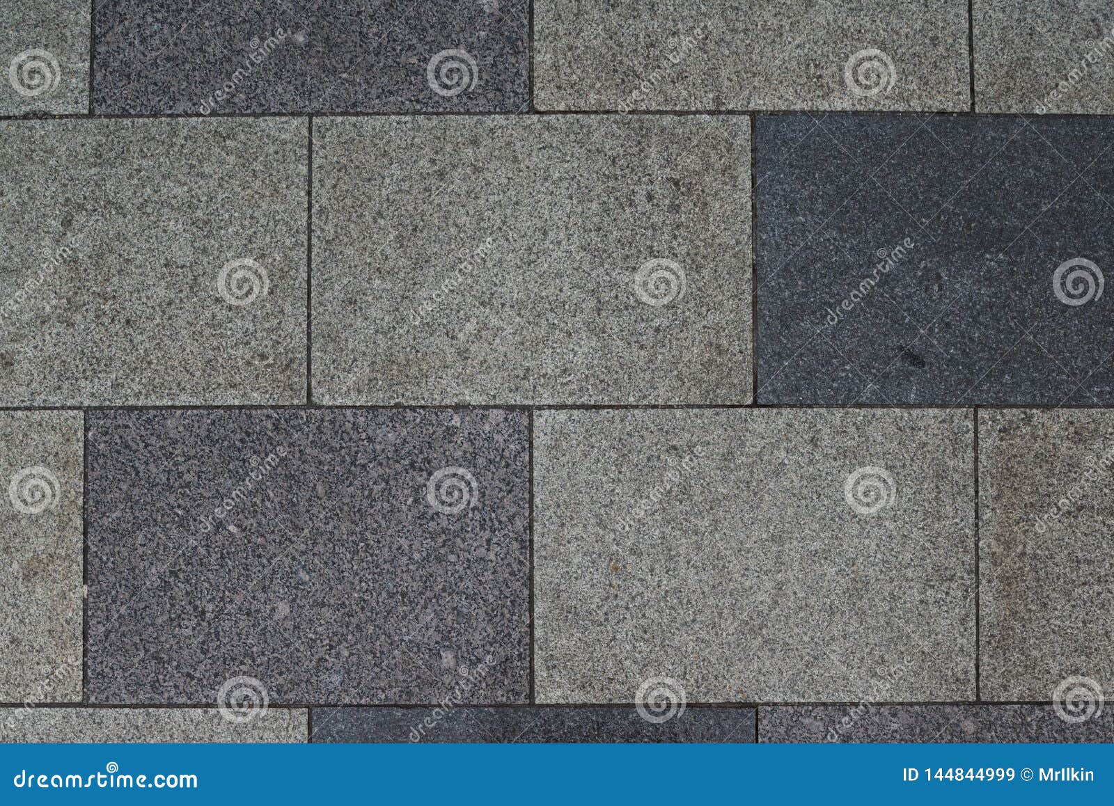 Gray Granite. Rectangular Pavement Slab. Top View. Stock Image - Image ...