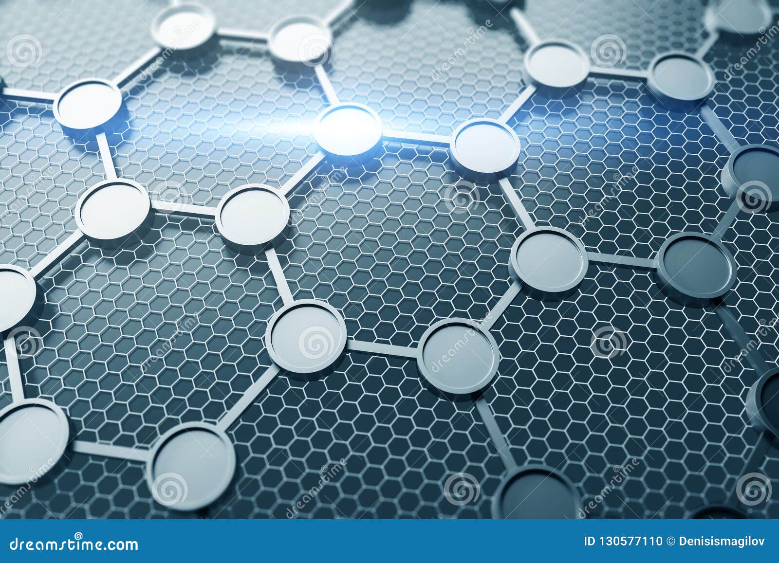 Gray Graphene Crystal Grid Close Up Stock Illustration - Illustration ...