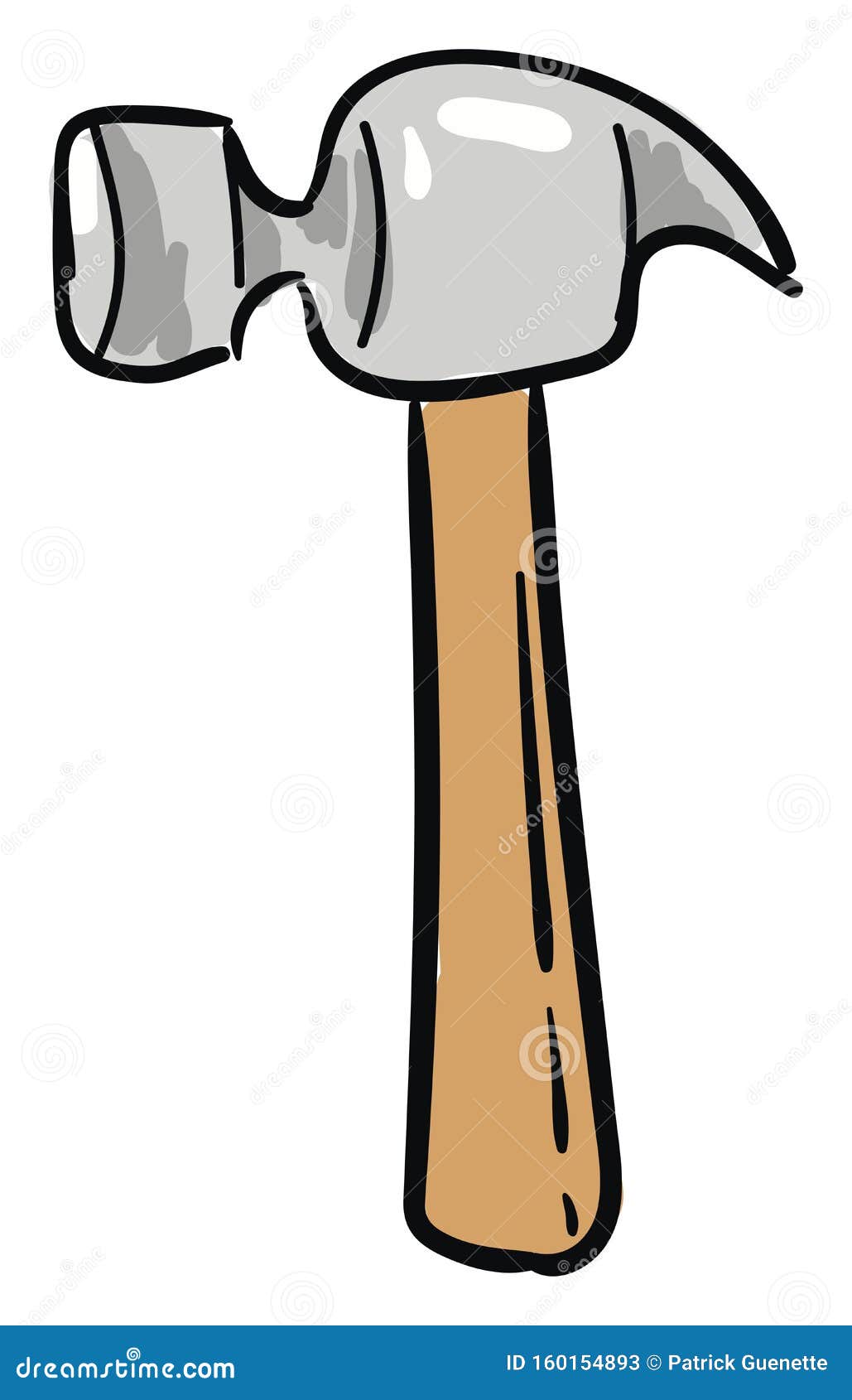 Gray Hammer Vector Illiustration Stock Vector - Illustration of icon ...