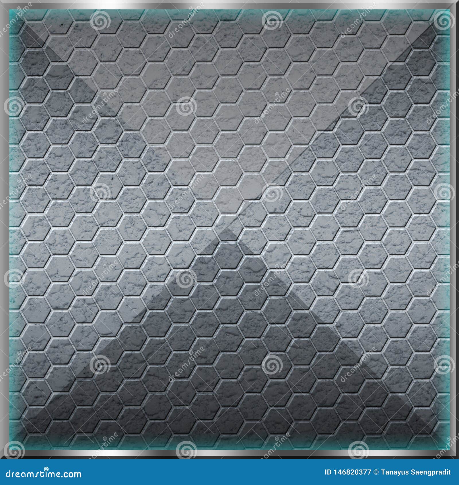 Gray Hexagon Background with Real Texture Stock Illustration ...