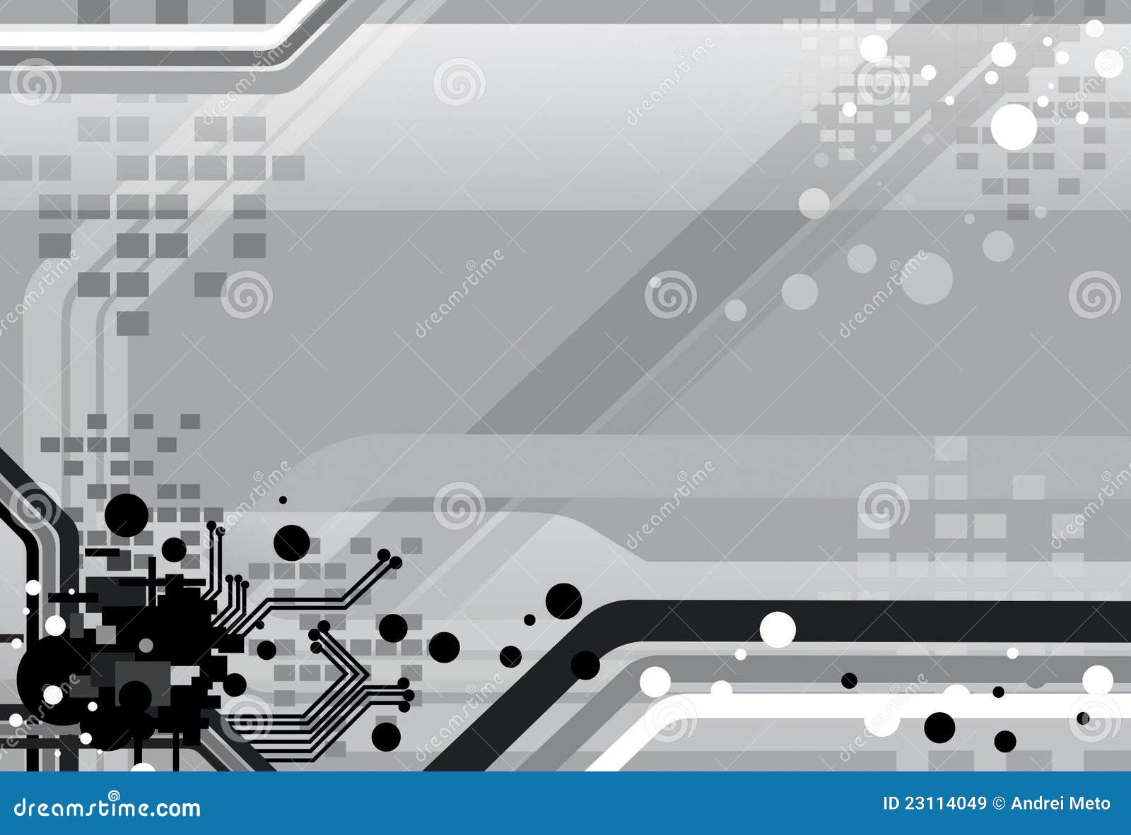 Gray hi-tech background stock vector. Illustration of futuristic - 23114049
