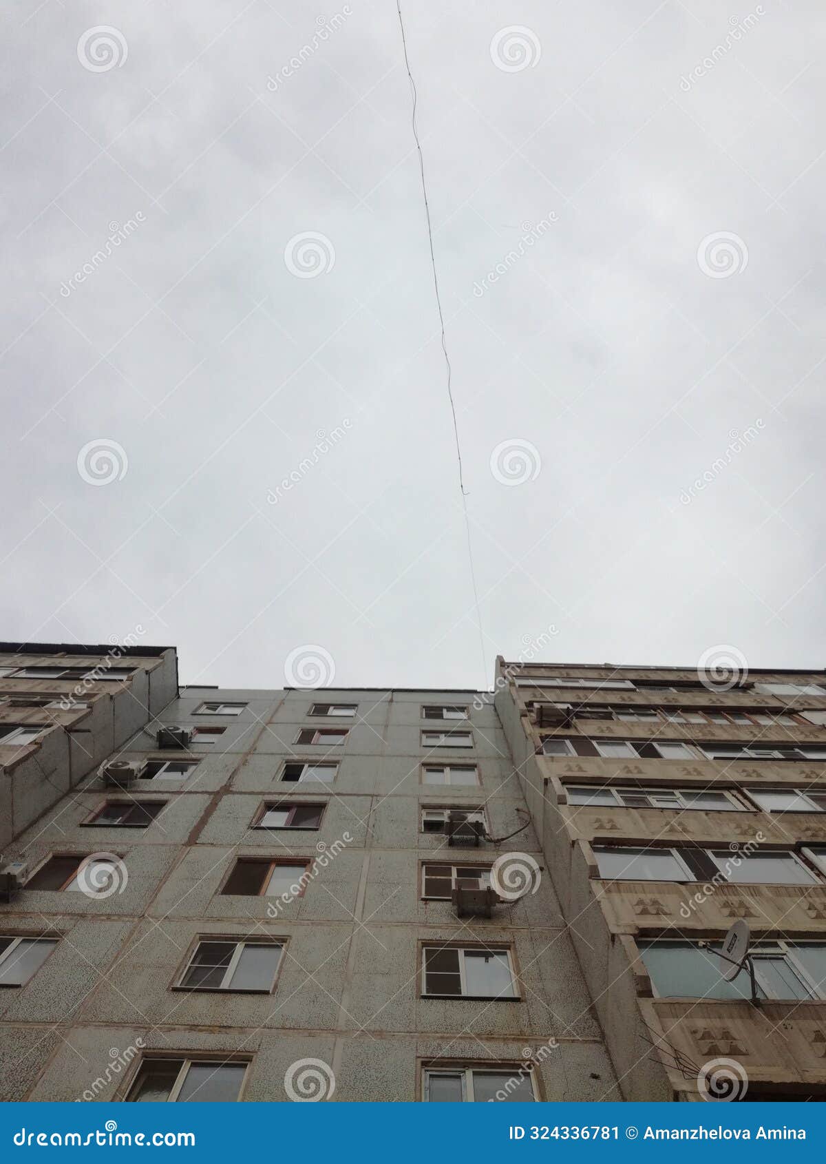 Gray High-rise Buildings View from Below Stock Image - Image of high ...