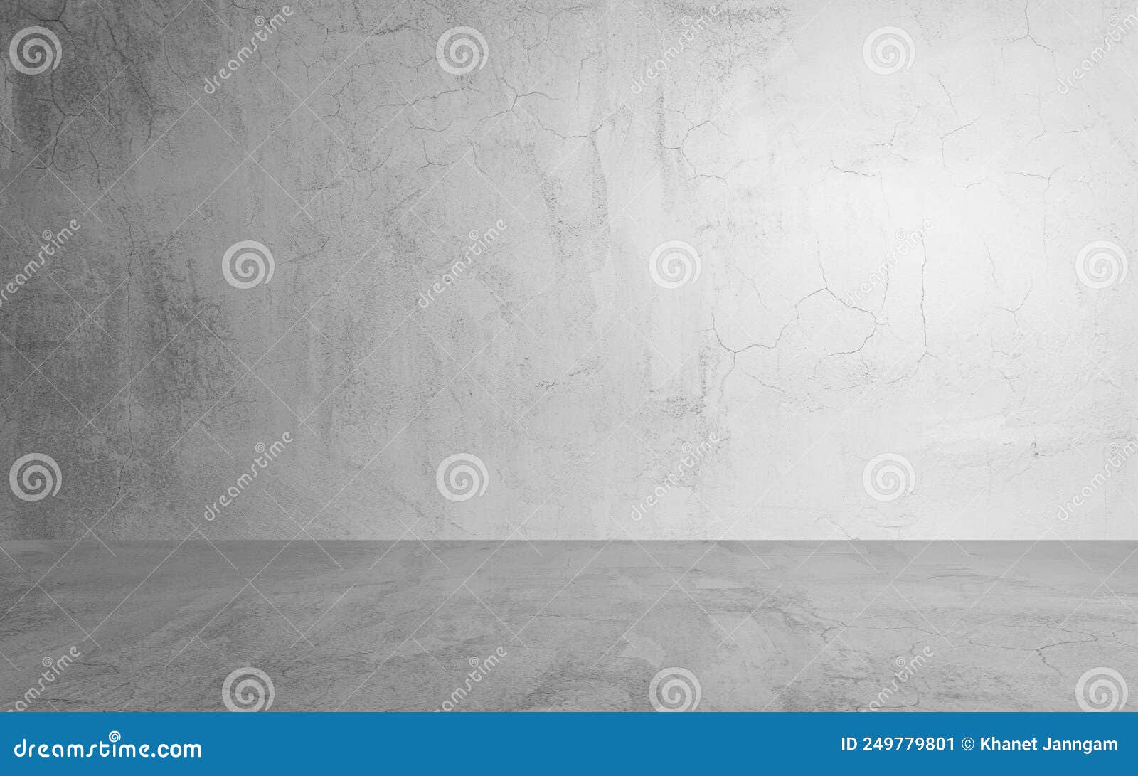 Gray Horizontal Decorative Cement Wall Room Background with Light and ...