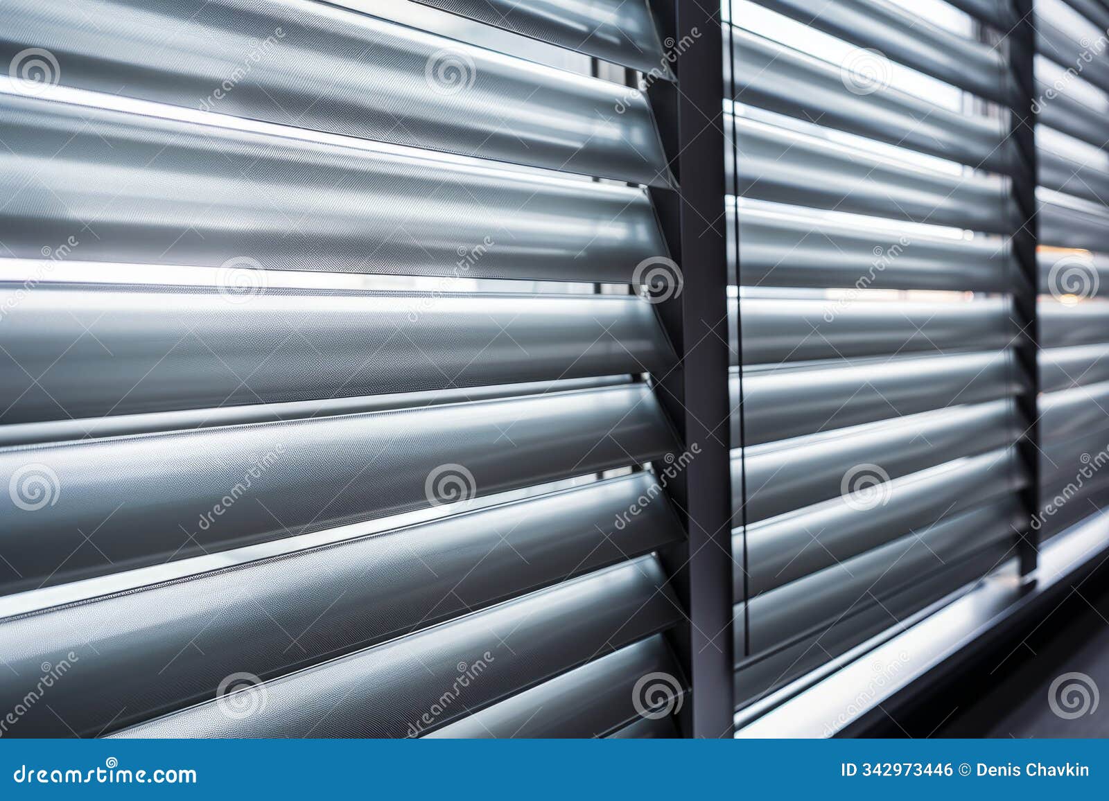 Gray Horizontal Metal Roller Shutters, Surface Close-up Stock Photo ...