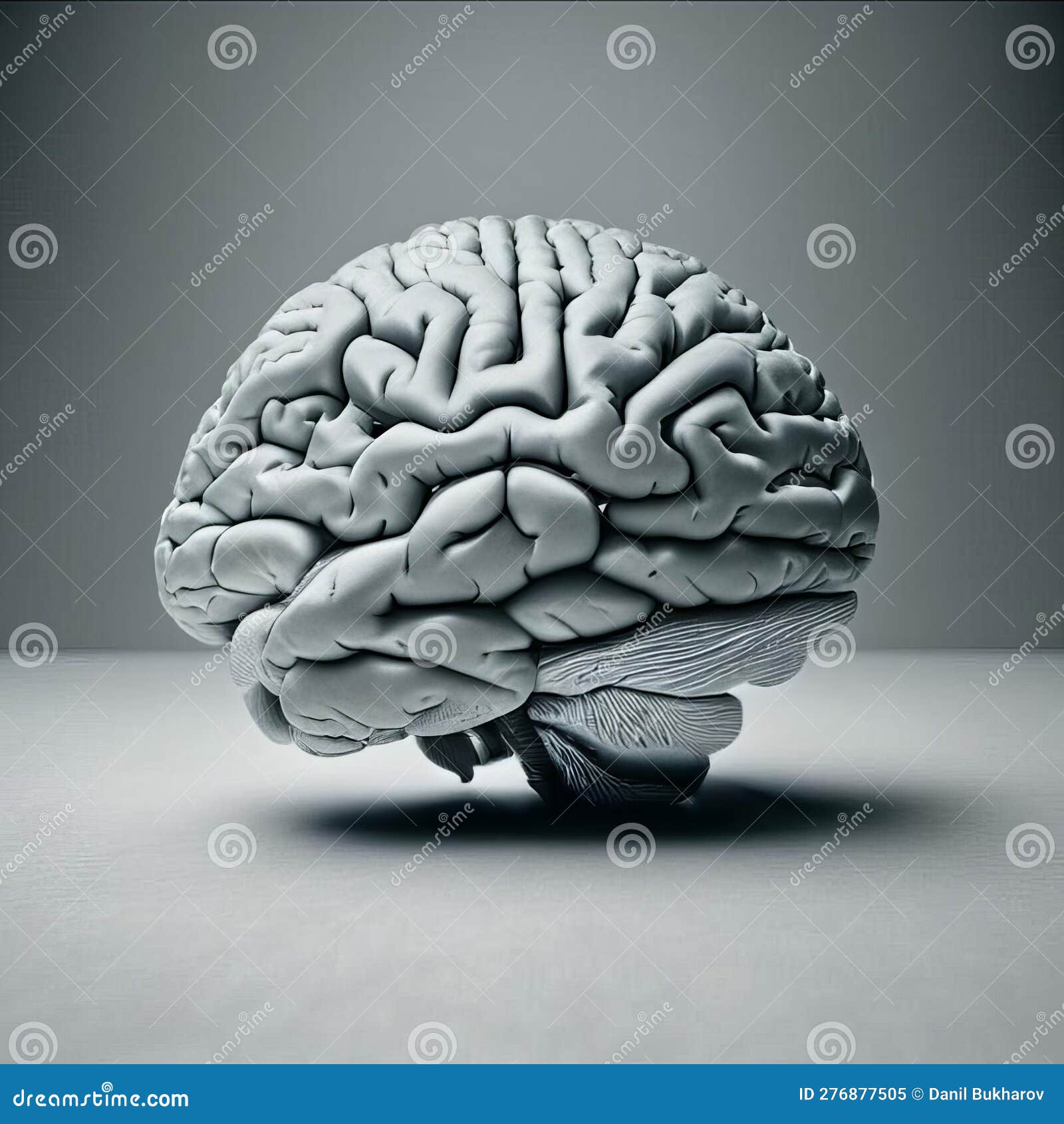 Human Brain On The Gray Background Royalty-Free Stock Photography ...