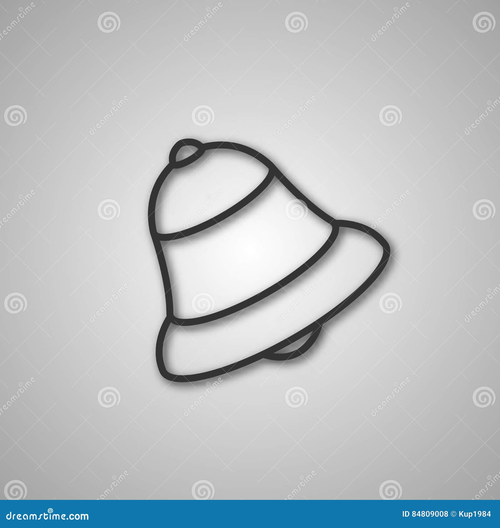 Gray Icon Bell, Vector Illustration. Stock Vector - Illustration of ...