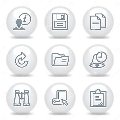 Gray icons set 3 stock vector. Illustration of site, floppy - 11117135