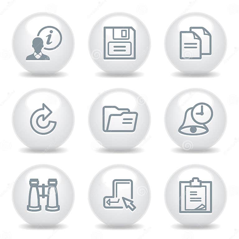 Gray icons set 3 stock vector. Illustration of site, floppy - 11117135