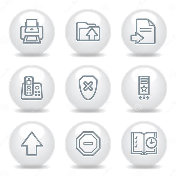 Gray icons set 4 stock vector. Illustration of print - 11117163