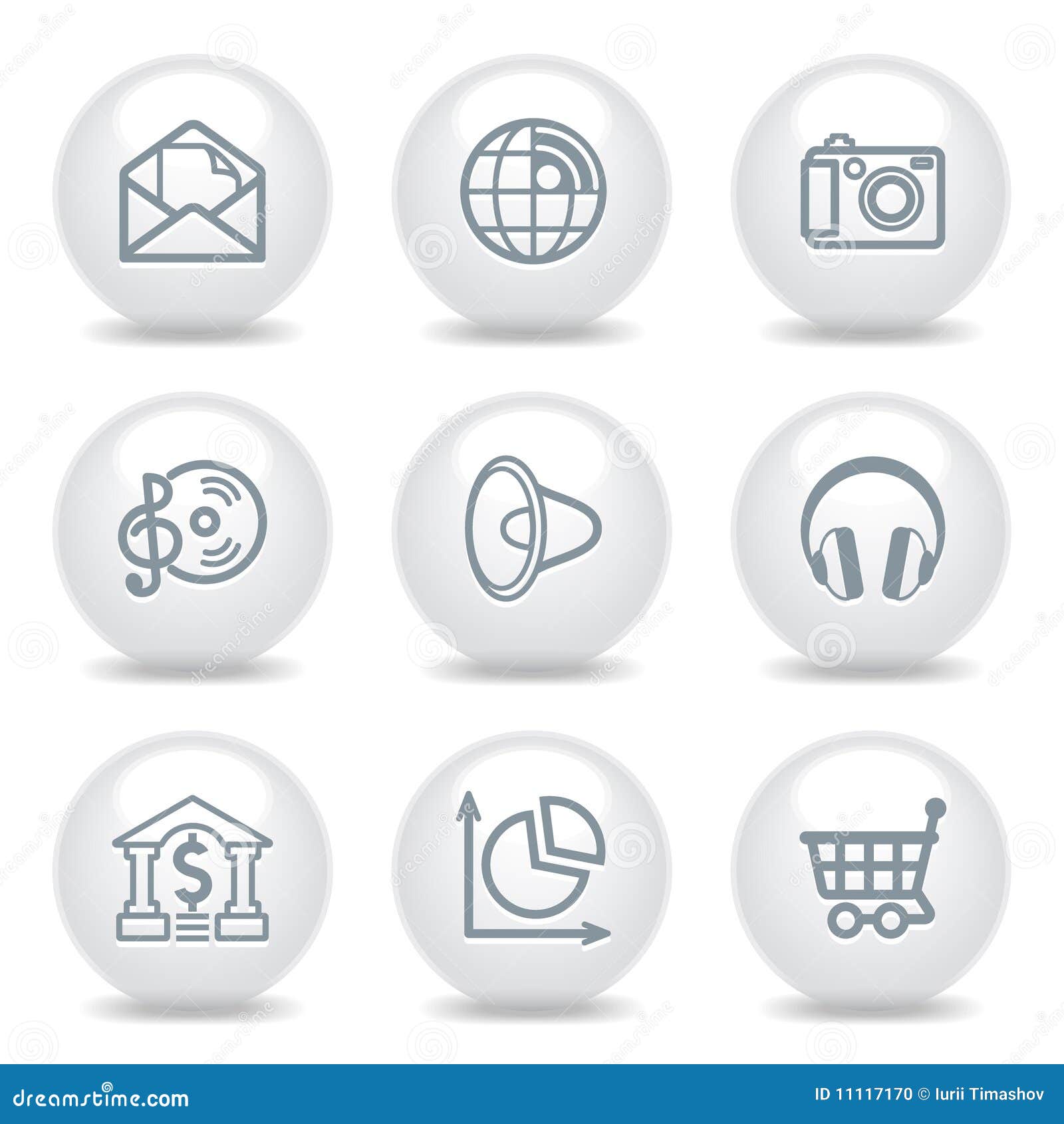 Gray icons set 5 stock vector. Illustration of symbol - 11117170