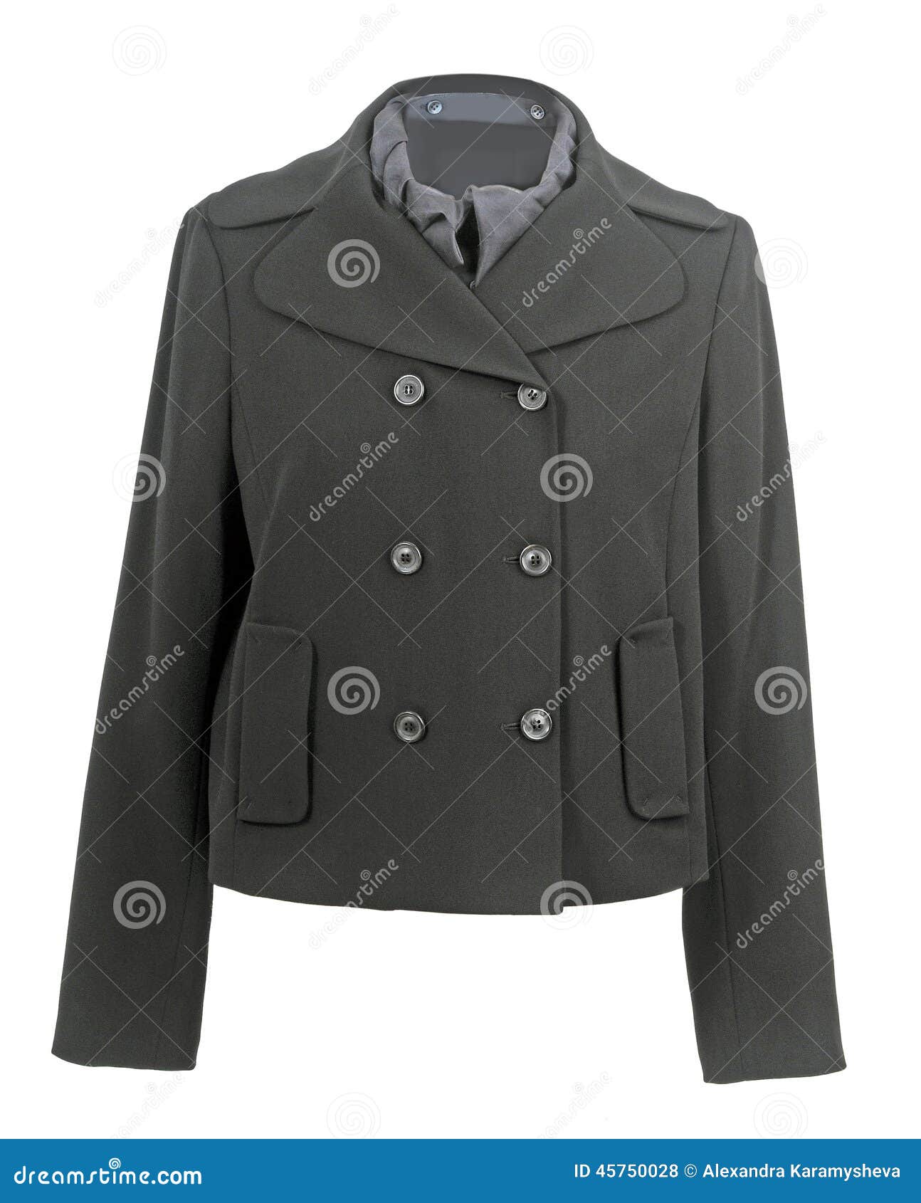 Gray Jacket Isolated On White Stock Photo - Image of apparel, classy ...