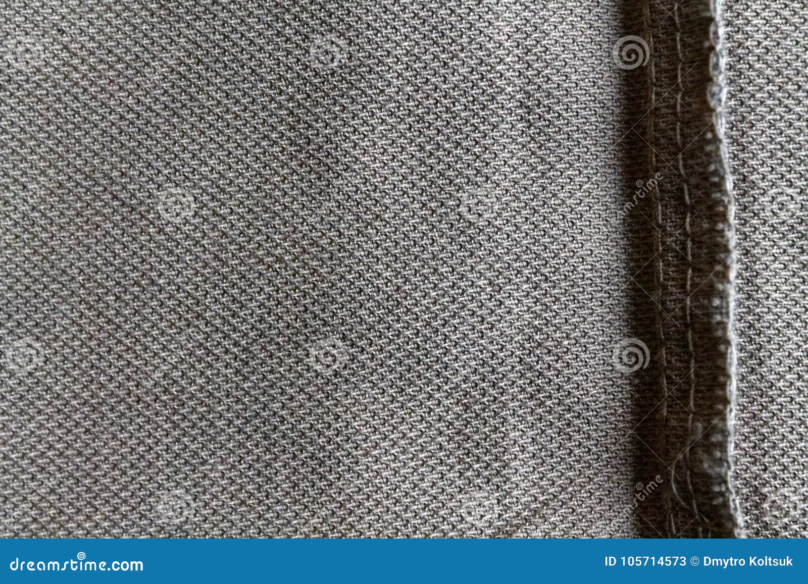 Gray Jeans Denim Texture with Seam for Background or Design. Stock ...