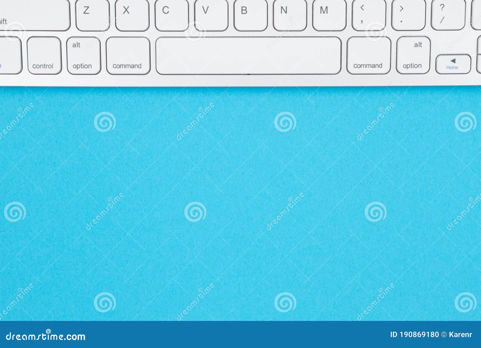 Gray Keyboard on a Blue Background Stock Photo - Image of paper, laptop ...