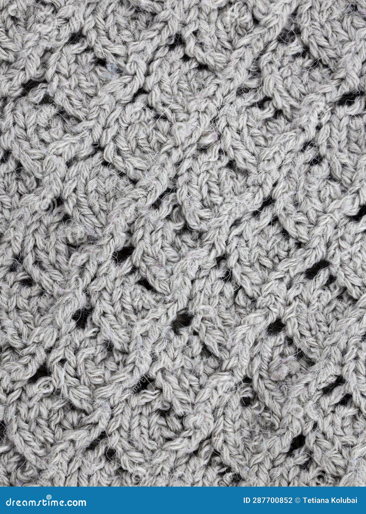 Gray Knitting Pattern Close-up. Knitting is an Easy Pattern for ...