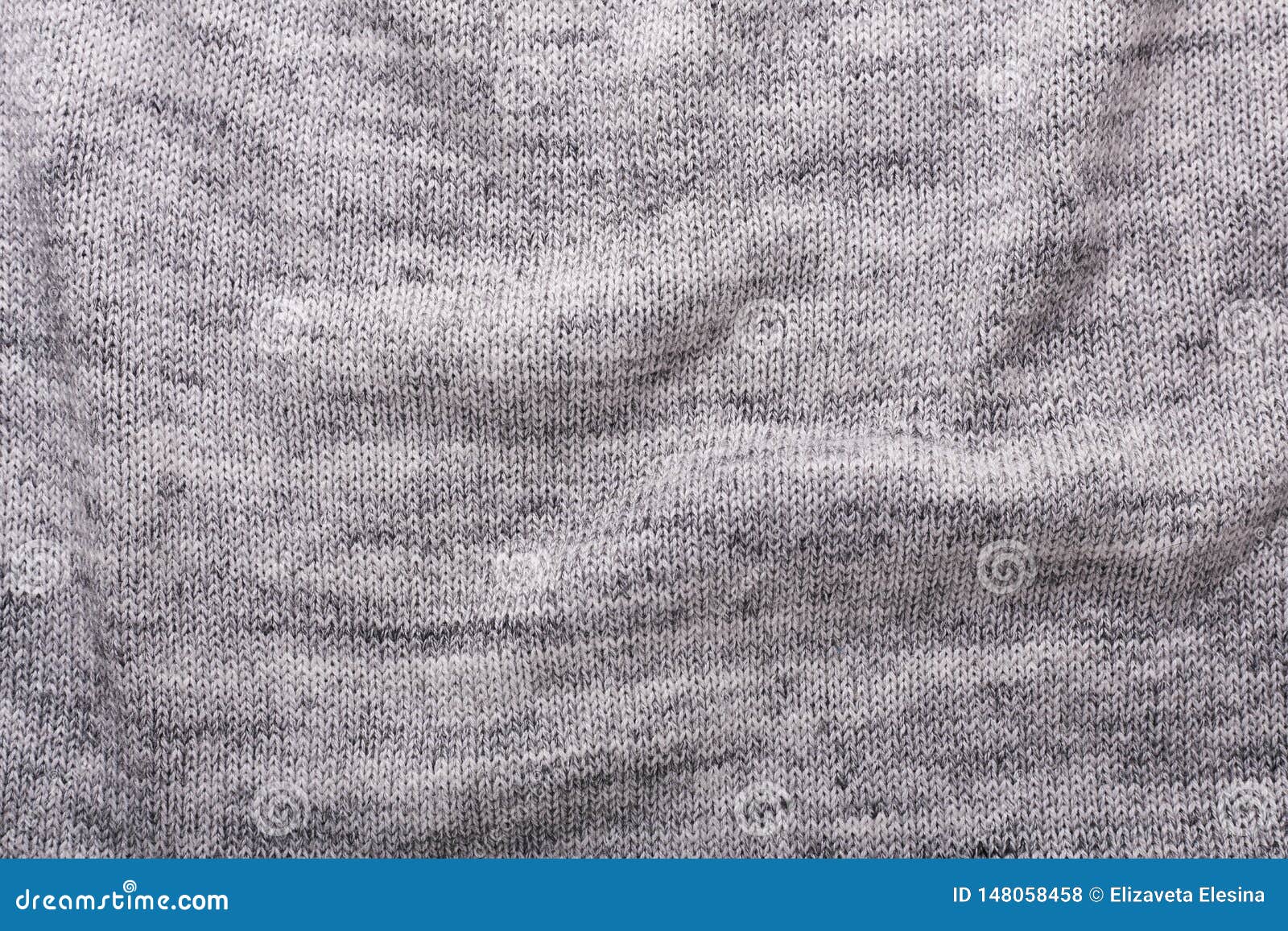 Gray Knitting Wool Texture Background Crocheted Fabric Texture Top View ...