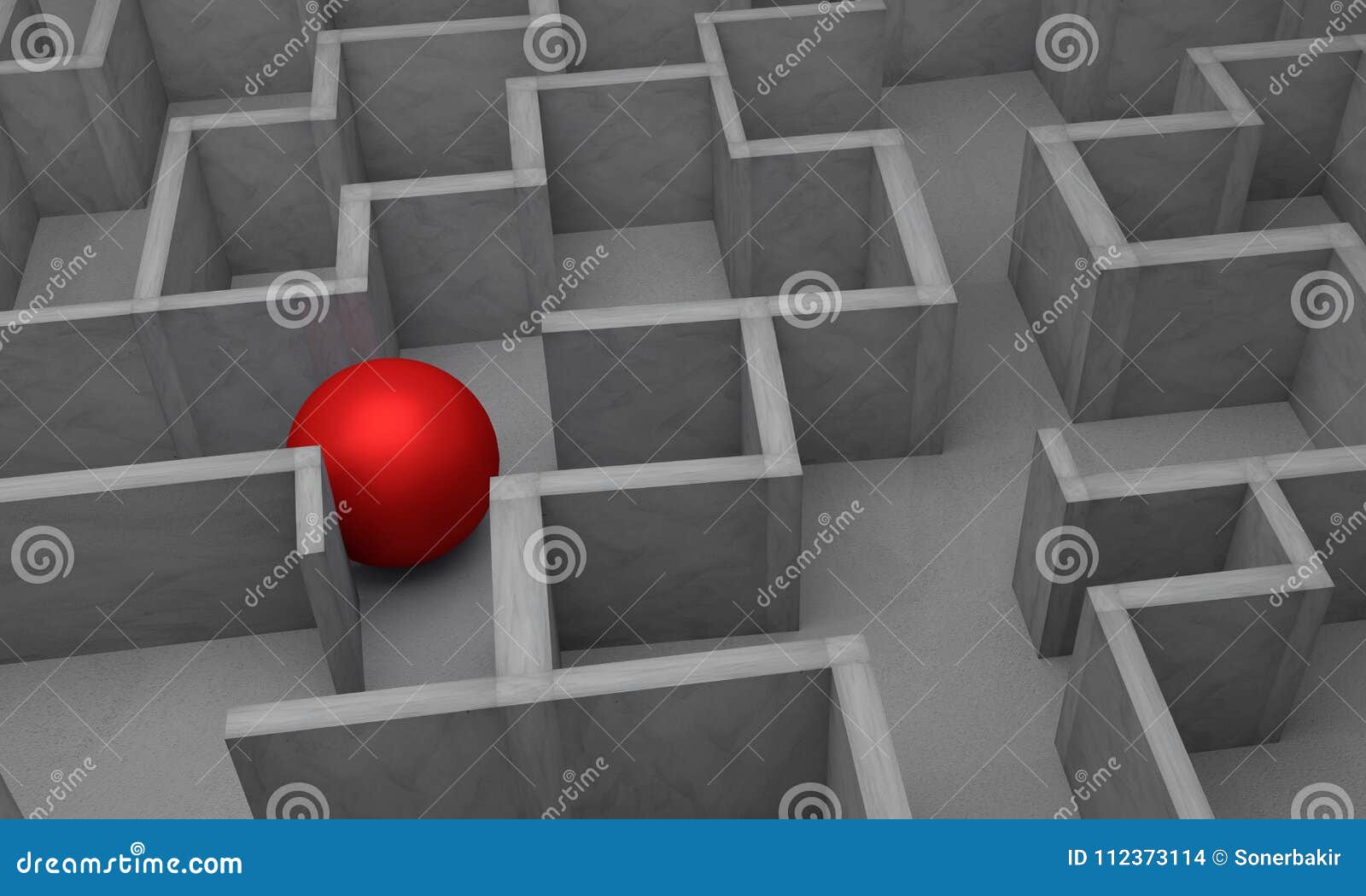 Gray Labyrinth, Complex Problem Solving Concept,3d Rendering Stock ...