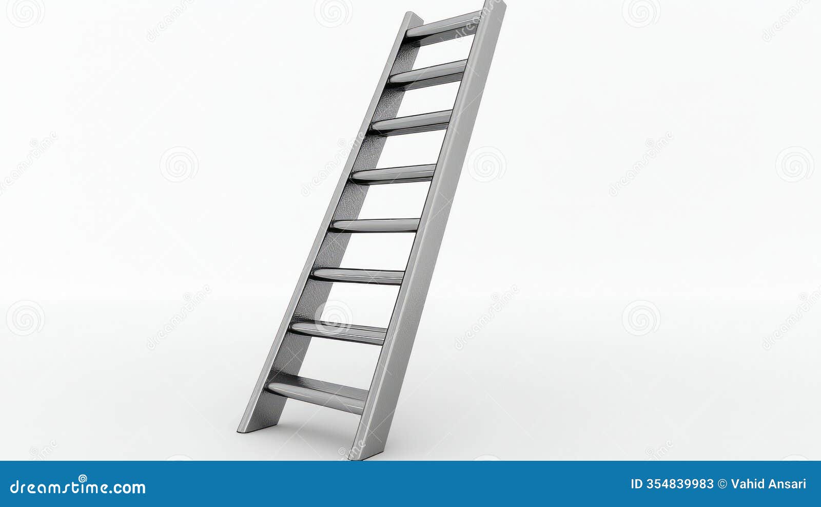 Gray Ladder on a White Background Stock Image - Image of white, wing ...