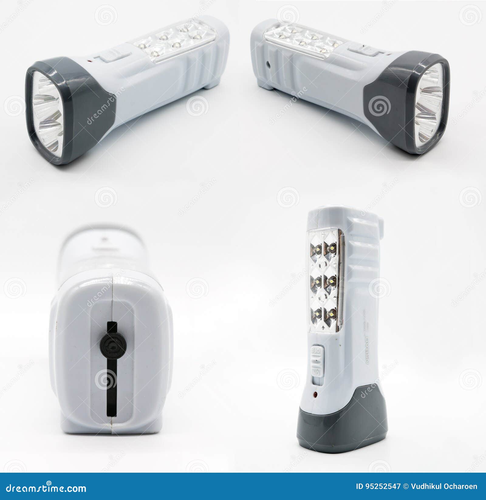 Gray LED flash light stock image. Image of diode, electricity - 95252547