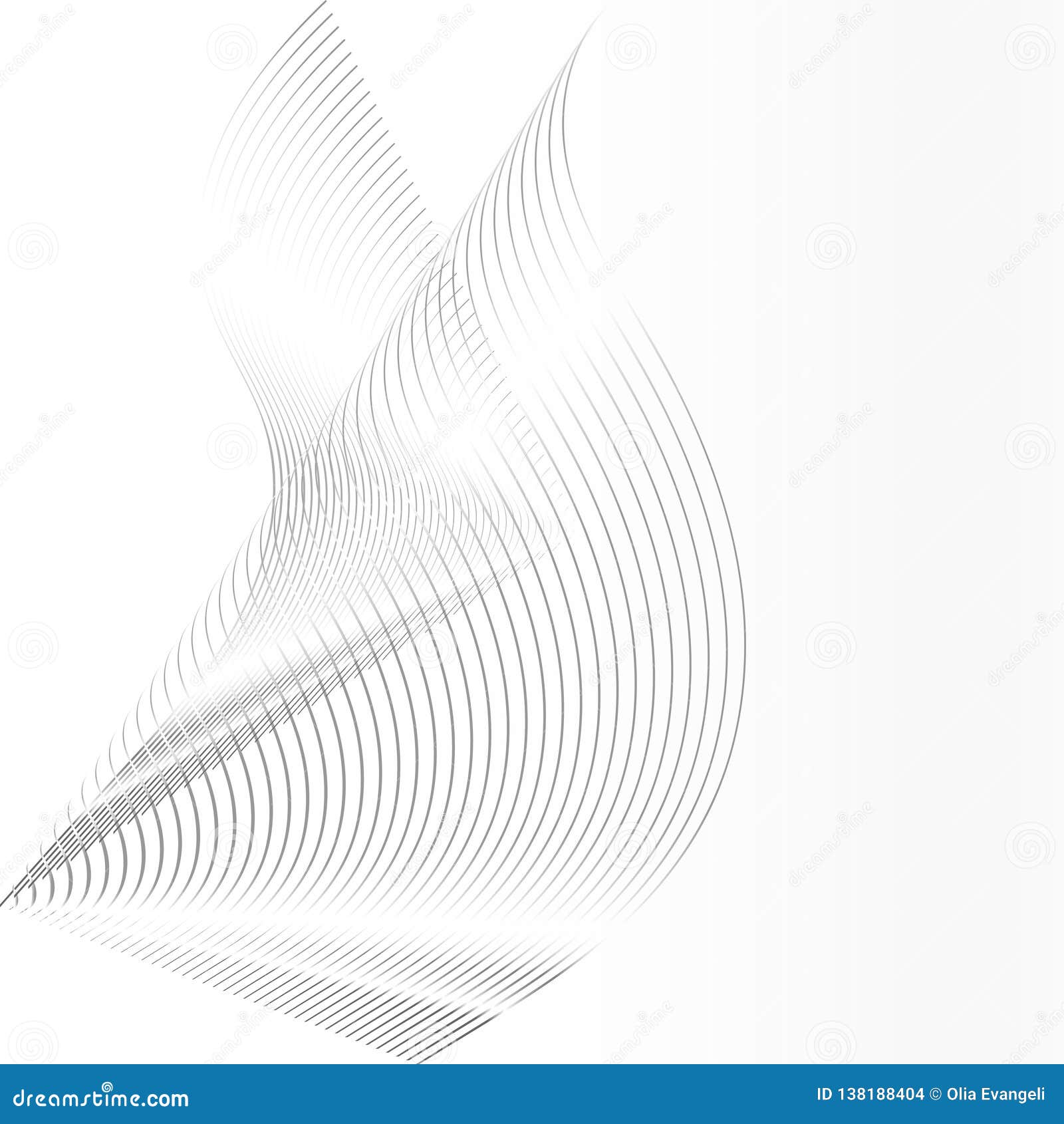 Gray line waves stock vector. Illustration of wires - 138188404