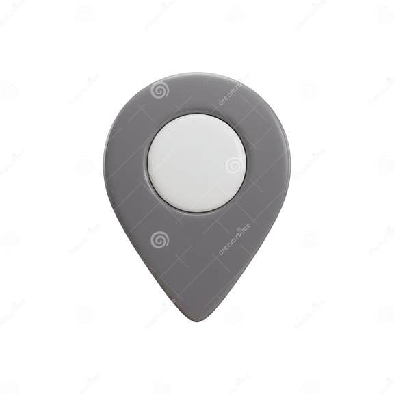 Gray Location Pin Icon Modern Design Element Simple Minimalist ...