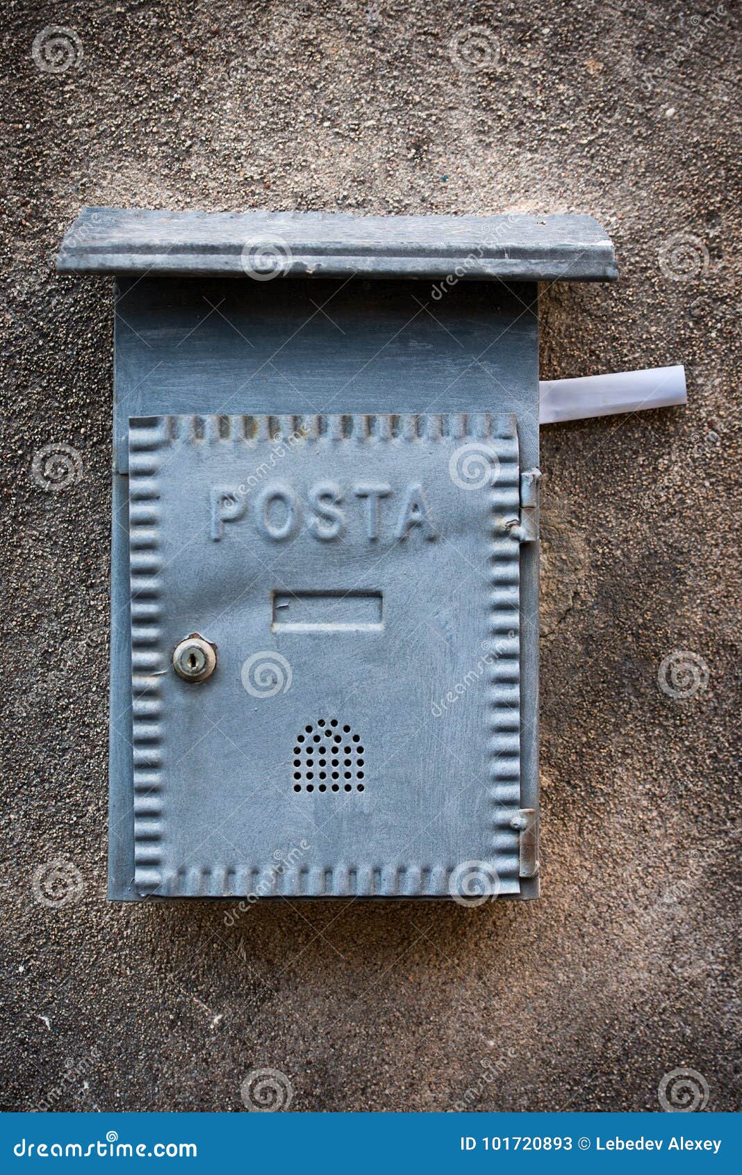 Gray Mailbox stock image. Image of modern, communication - 101720893