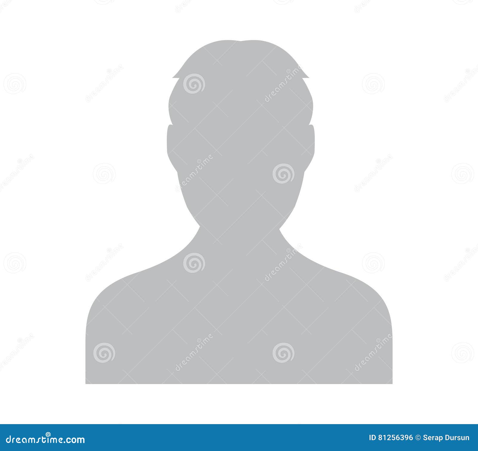 Gray Man Avatar stock vector. Illustration of character - 81256396