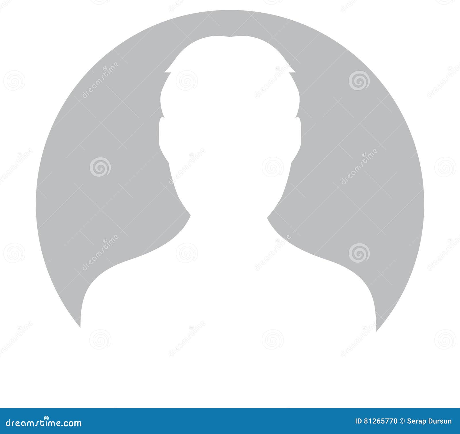 Gray Man Avatar stock illustration. Illustration of face - 81265770