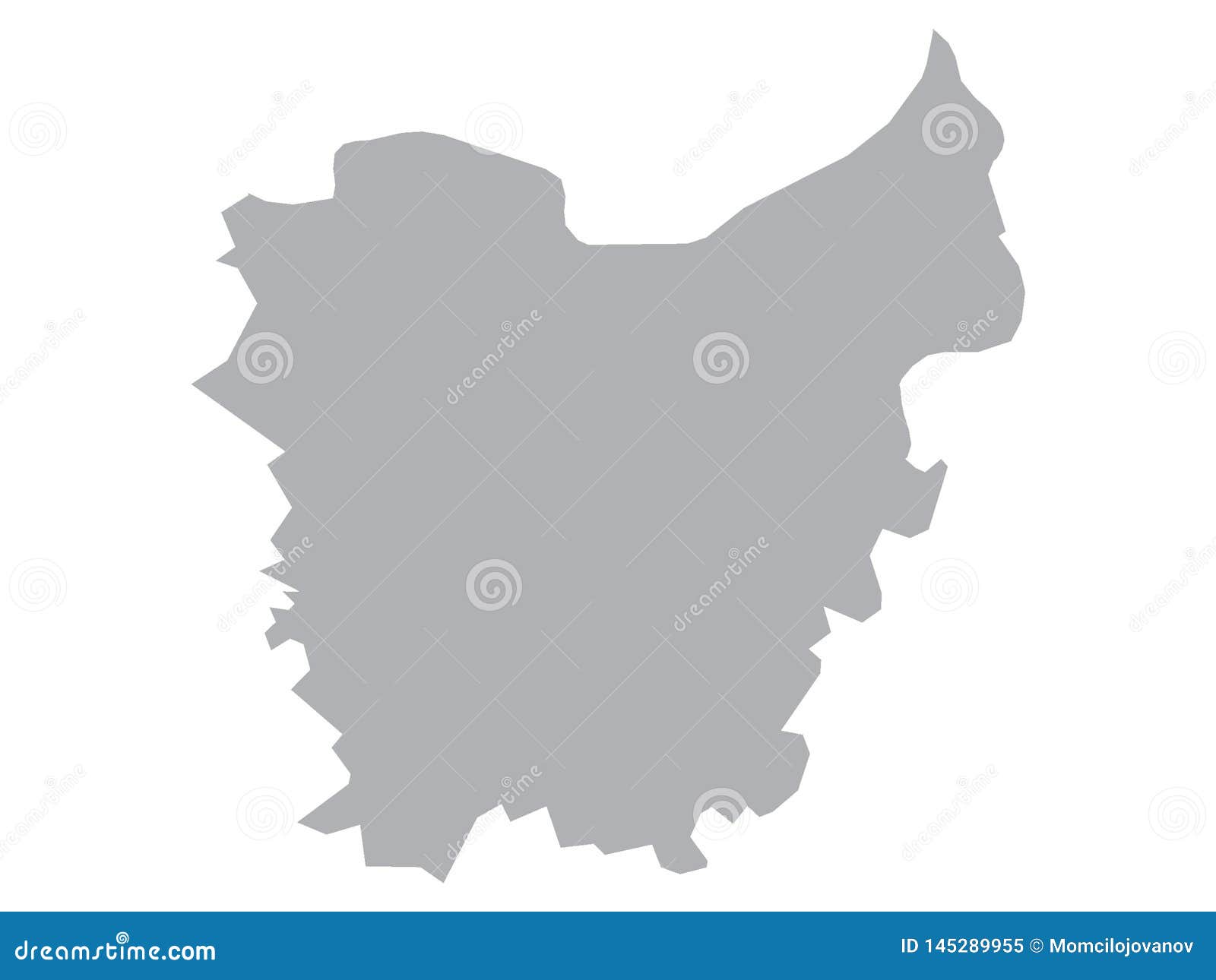 Gray Map Of Belgian Provinces With Surrounding Terrain Vector ...