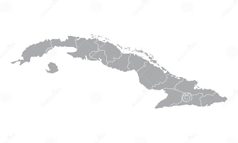 Cuba provinces map stock illustration. Illustration of boundary - 173285114