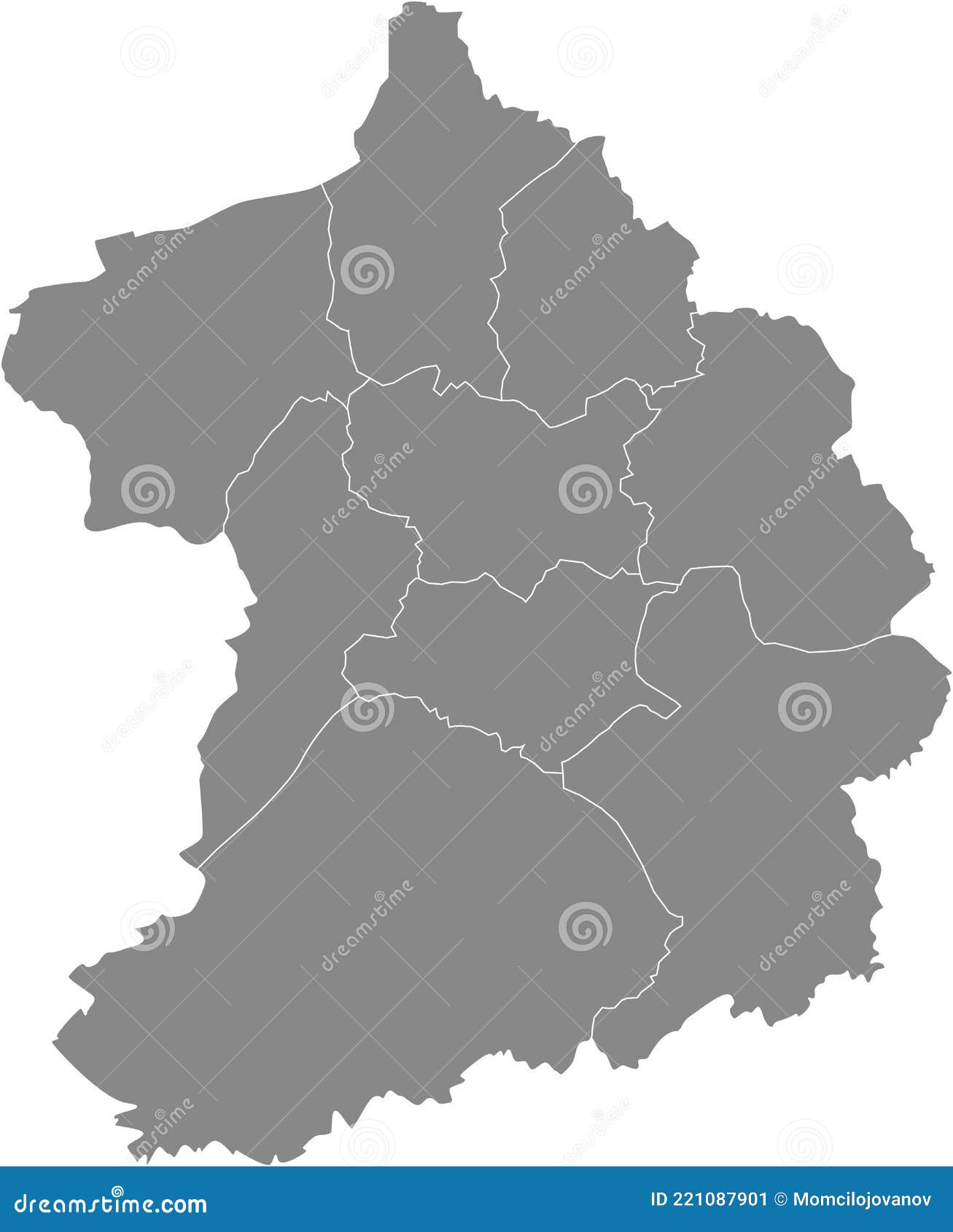 Gray Map of Districts of Essen, Germany Stock Vector - Illustration of ...