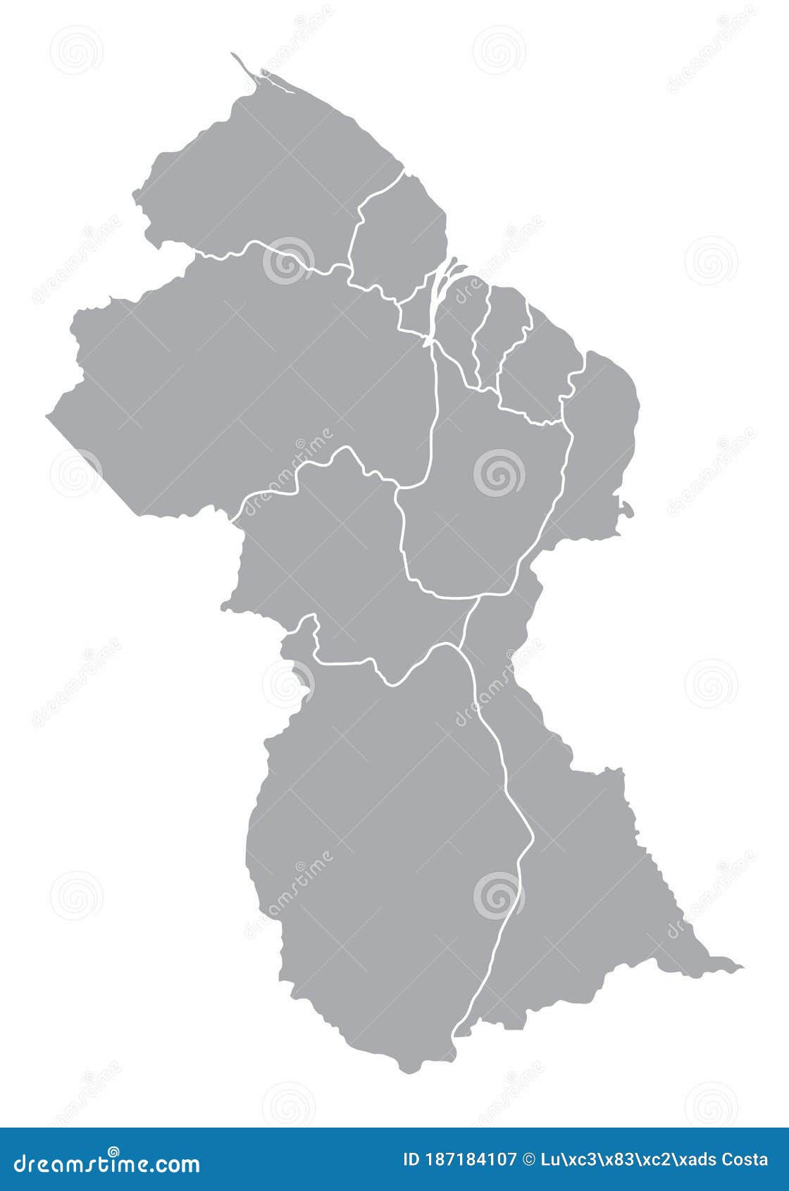 Guyana Regions Maps Royalty-Free Stock Photo | CartoonDealer.com #196983375