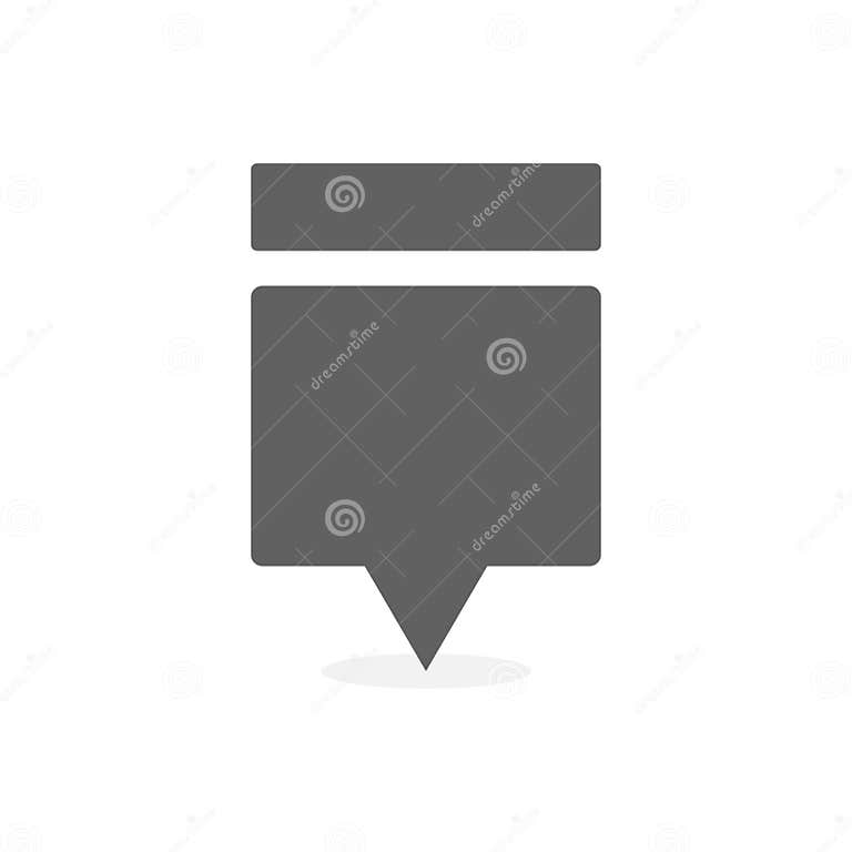Gray Map Marker and Pin Illustration Stock Illustration - Illustration ...