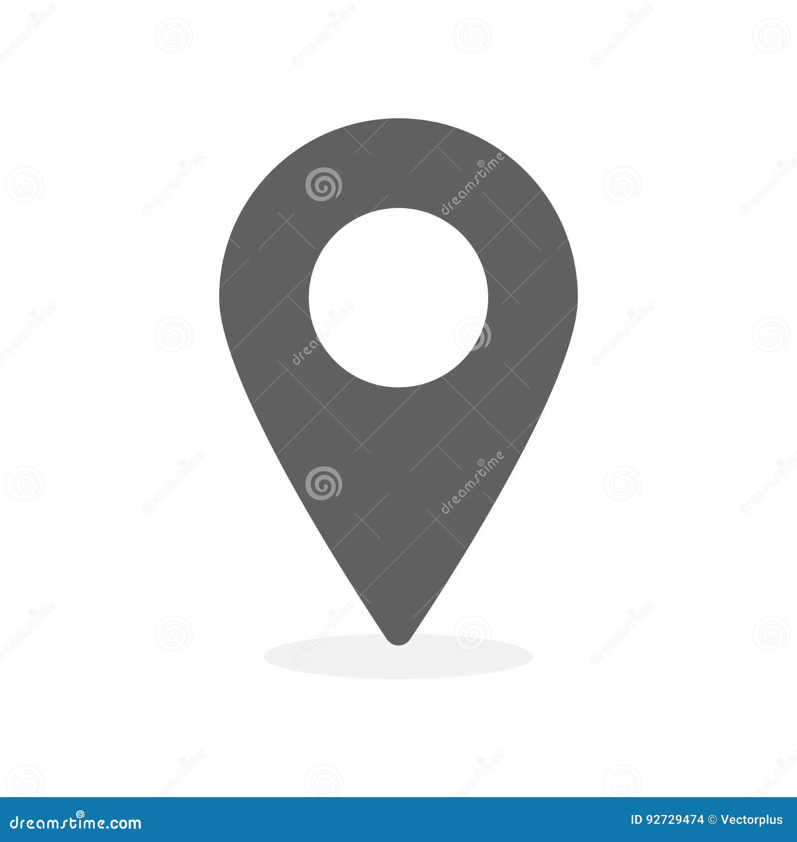Gray Map Marker and Pin Illustration Stock Illustration - Illustration ...
