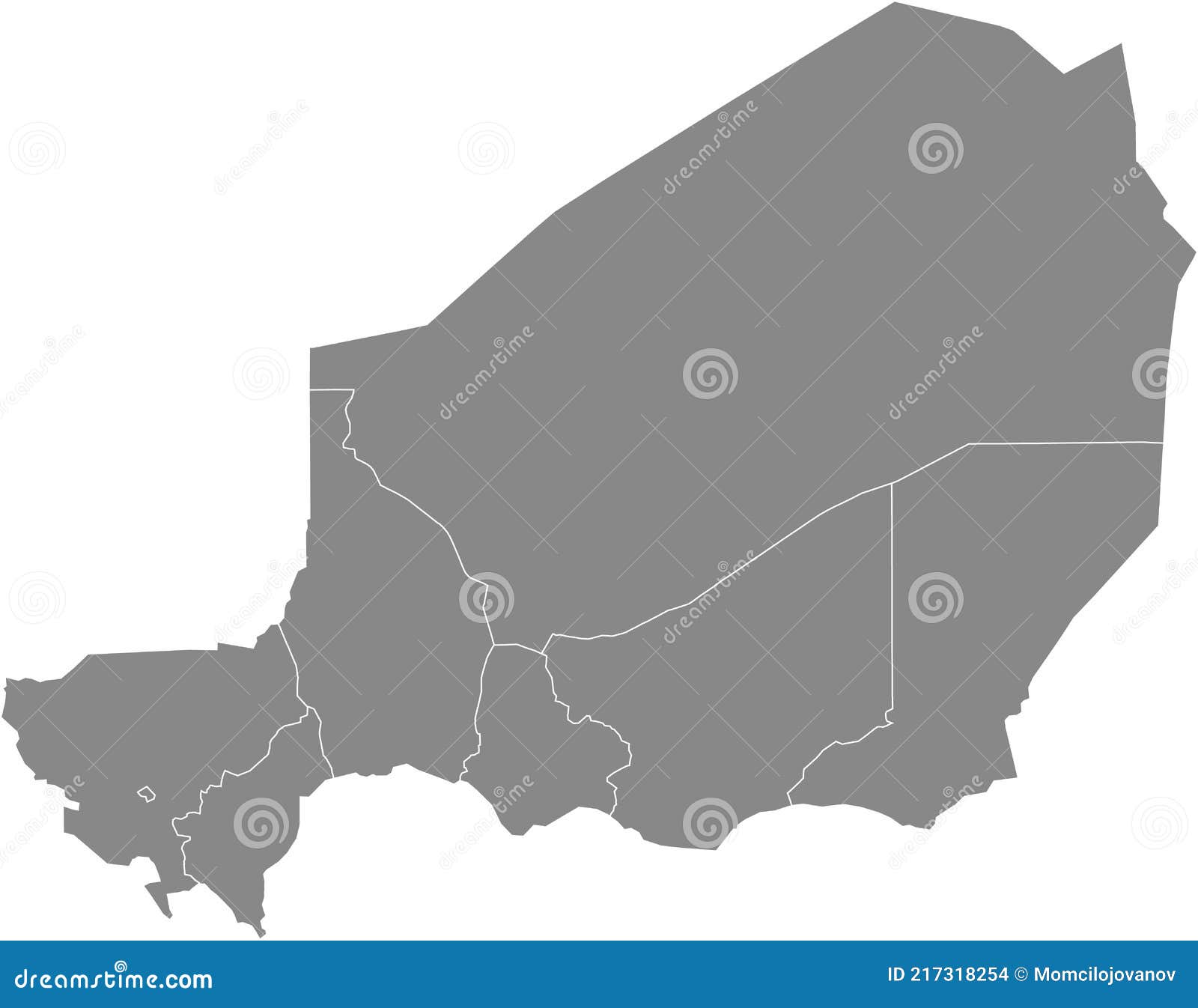 Gray map of Niger stock vector. Illustration of people - 217318254